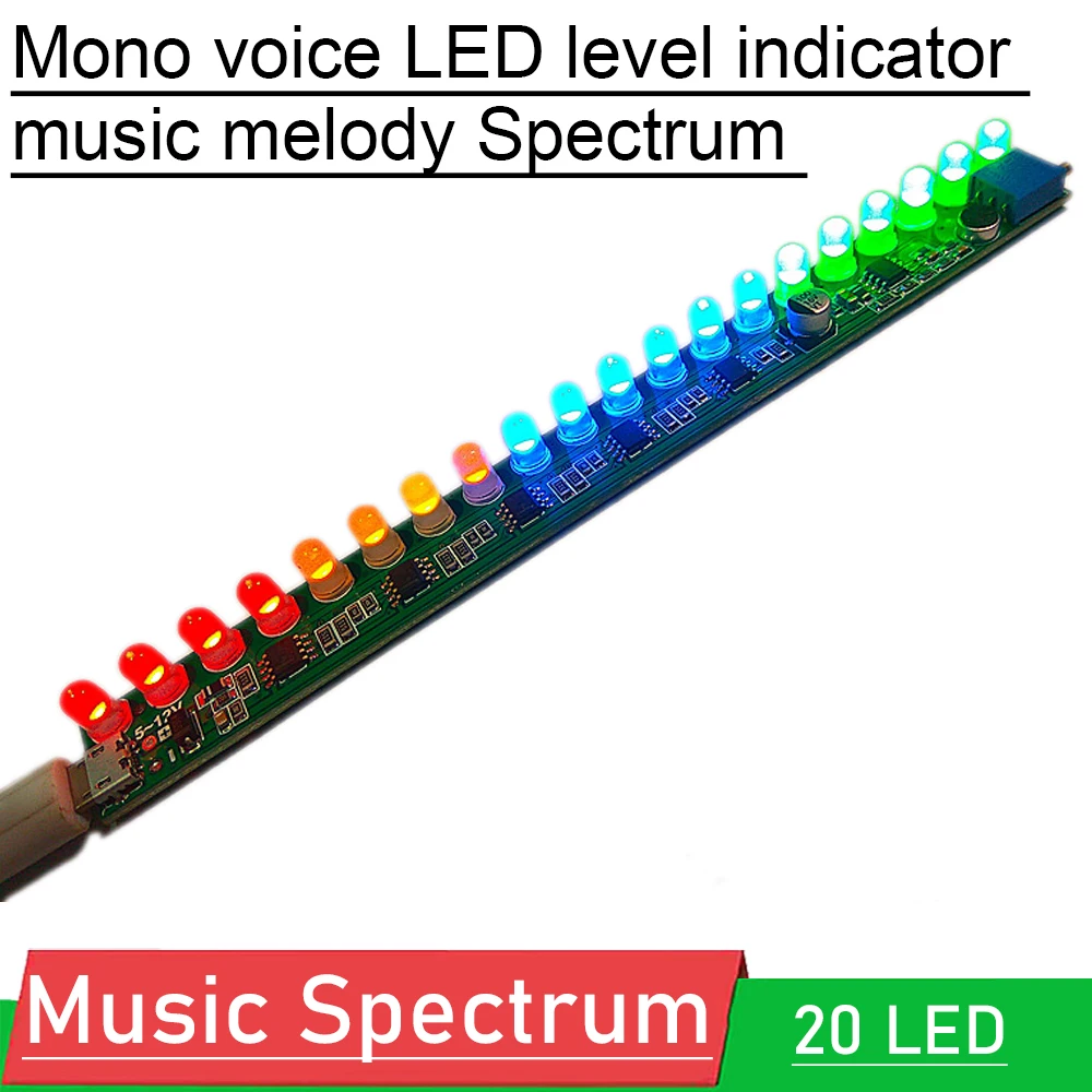 Mono-voice-LED-level-indicator-music-melody-light-audio-vu-meter ...