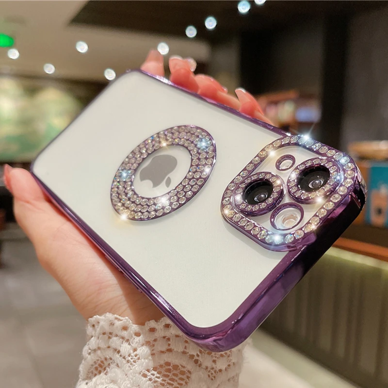 Luxury-Plating-Flash-Glitter-Diamond-Phone-Case-For-iPhone-14-13-12-11 ...