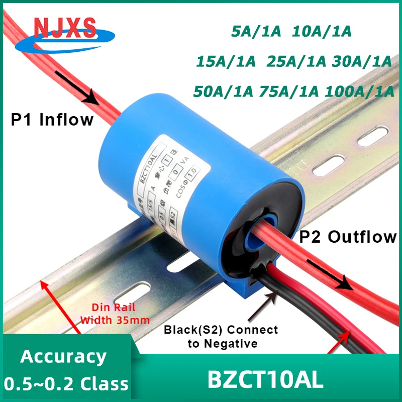 1A 5A Current Transformer for Meter Measurement BZCT10AL 10A 15A 20A ...