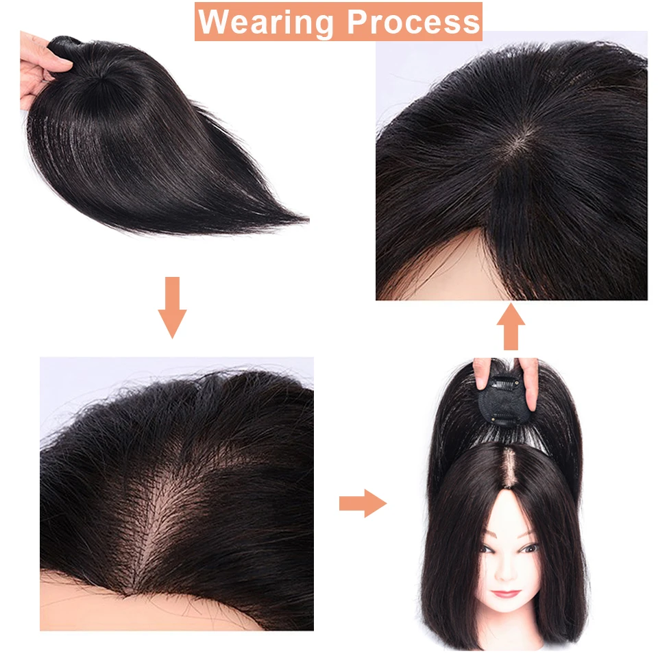 PERRUQUE,TD02-2--Postiches Synthétiques Longues Et Lisses À Clip Pour ...