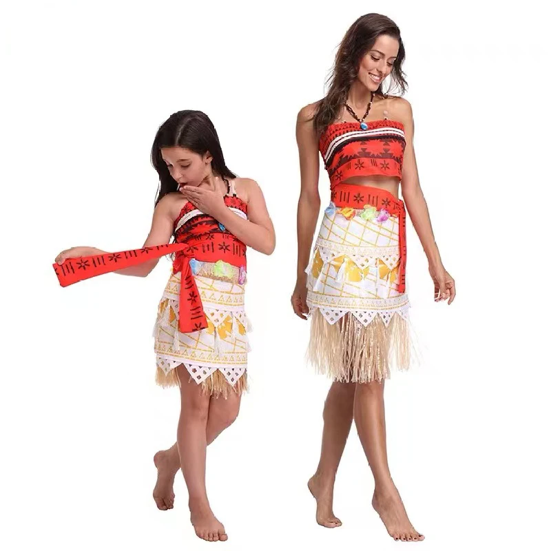 Erwachsene-Kinder-Cosplay-Vaiana-Moana-Prinzessin-Kost-m-Kleid ...