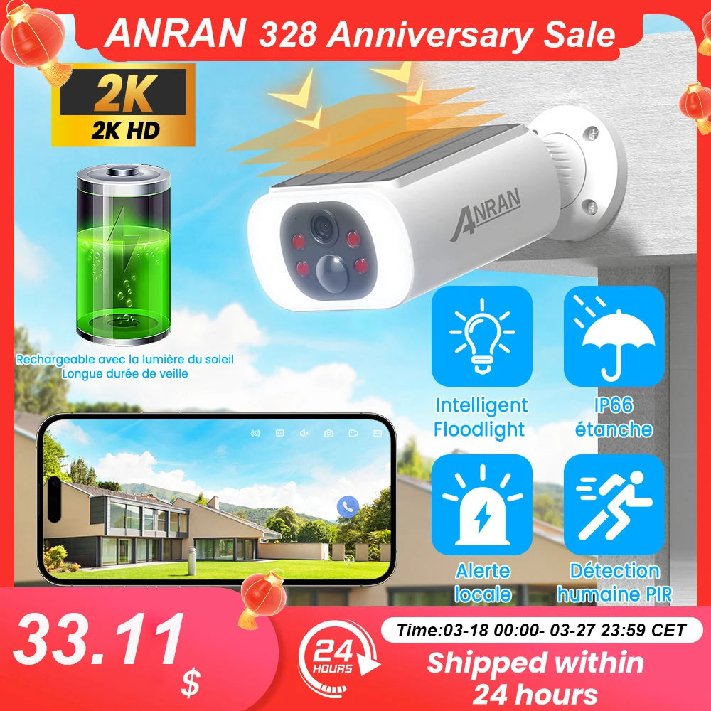 ANRAN-Cam-ra-de-surveillance-ext-rieure-solaire-2K-C3-dispositif-de-s ...