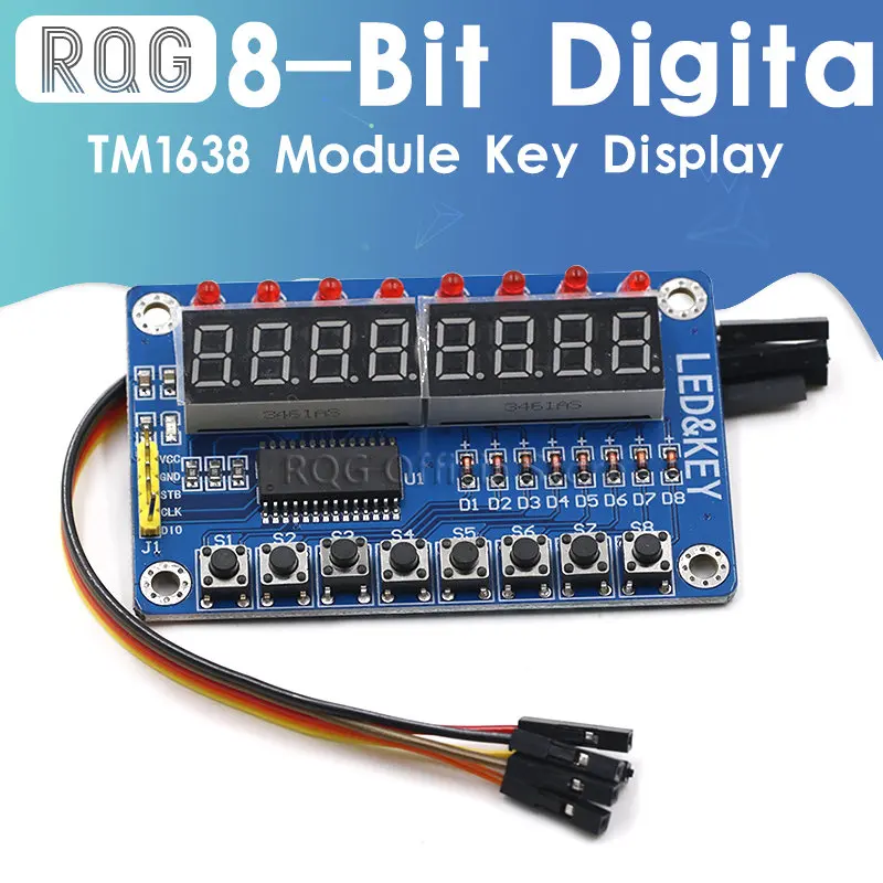 TM1638-Module-Key-Display-For-AVR-Arduino-New-8-Bit-Digital-LED-Tube-8 ... TM1638-Module-Key-Display-For-AVR-Arduino-New-8-Bit-Digital-LED-Tube-8 ...