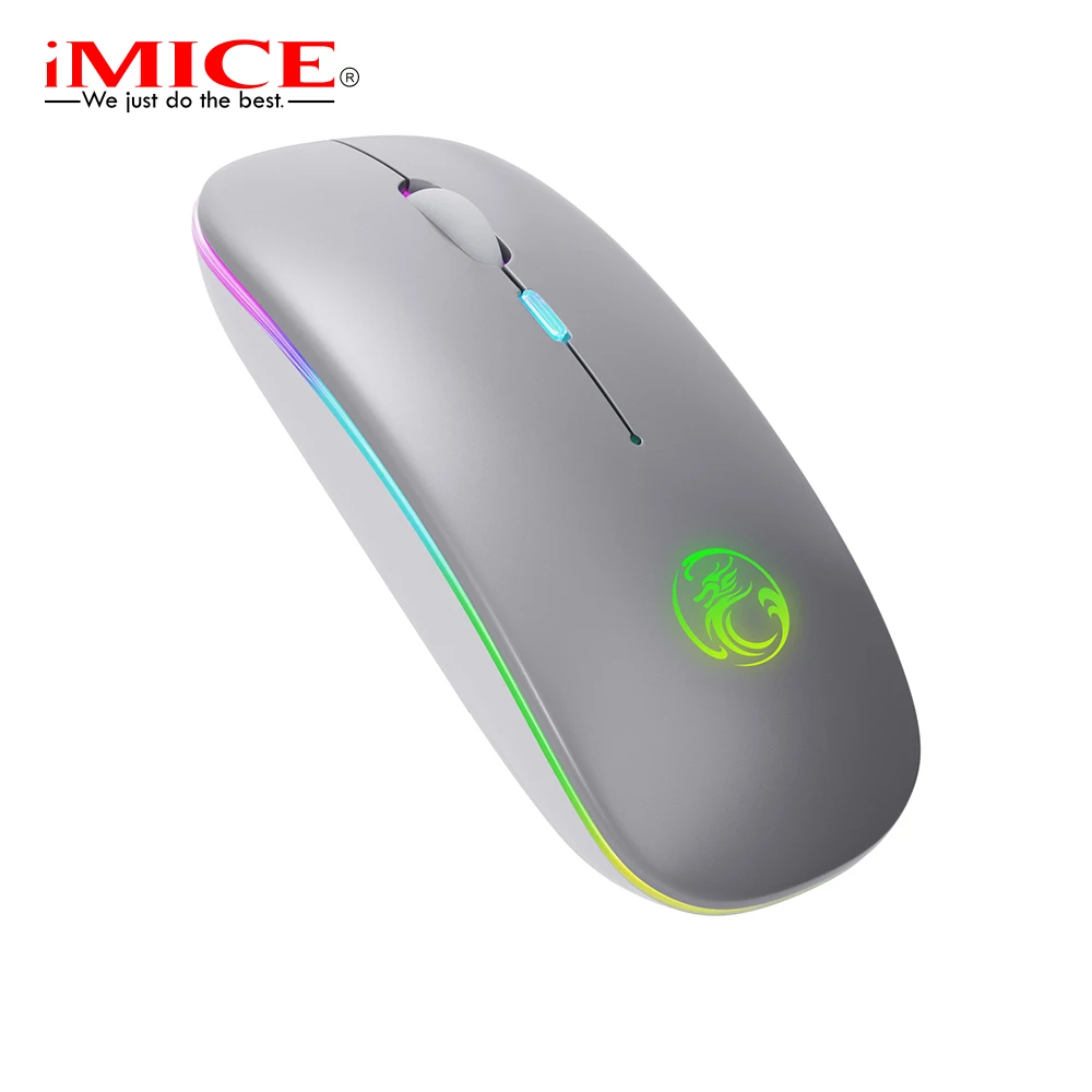 Imice Bluetooth Wireless Mouse Rgb Rechargeable Mouse Computer Silent ...