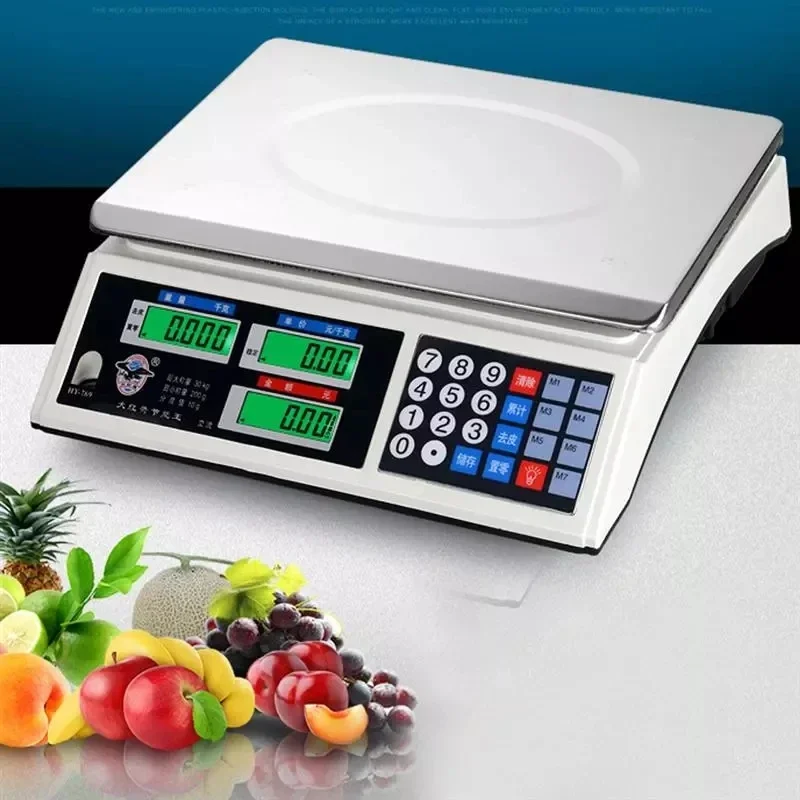 Digital-Kitchen-Scale-40kg-1g-Accuracy-LCD-Display-Stainless-Steel ...