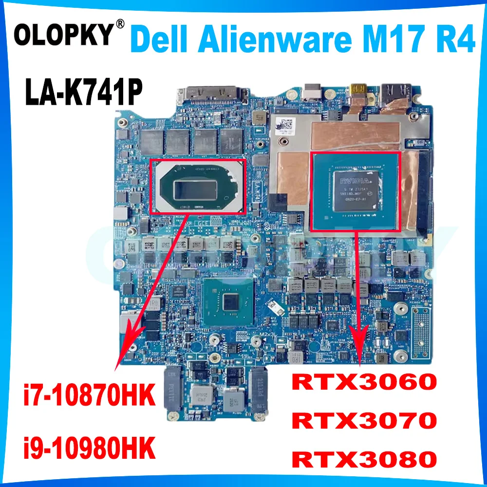 Placa-base-de-LA-K741P-GDR51-para-Dell-Alienware-M17-R4-ordenador-port ...