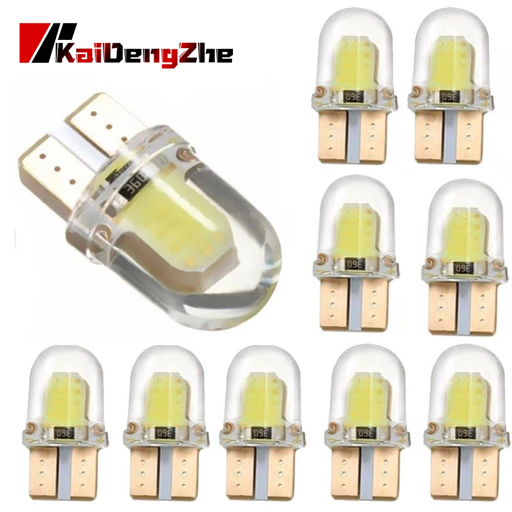 2pcs T10 W5w Bulb W5w Led Lamp License Plate Light Cob T10 Led Lamp ...