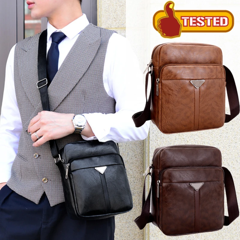 New-Luxury-Vintage-Men-Bag-Fashion-PU-Leather-Shoulder-Bag-Business ...