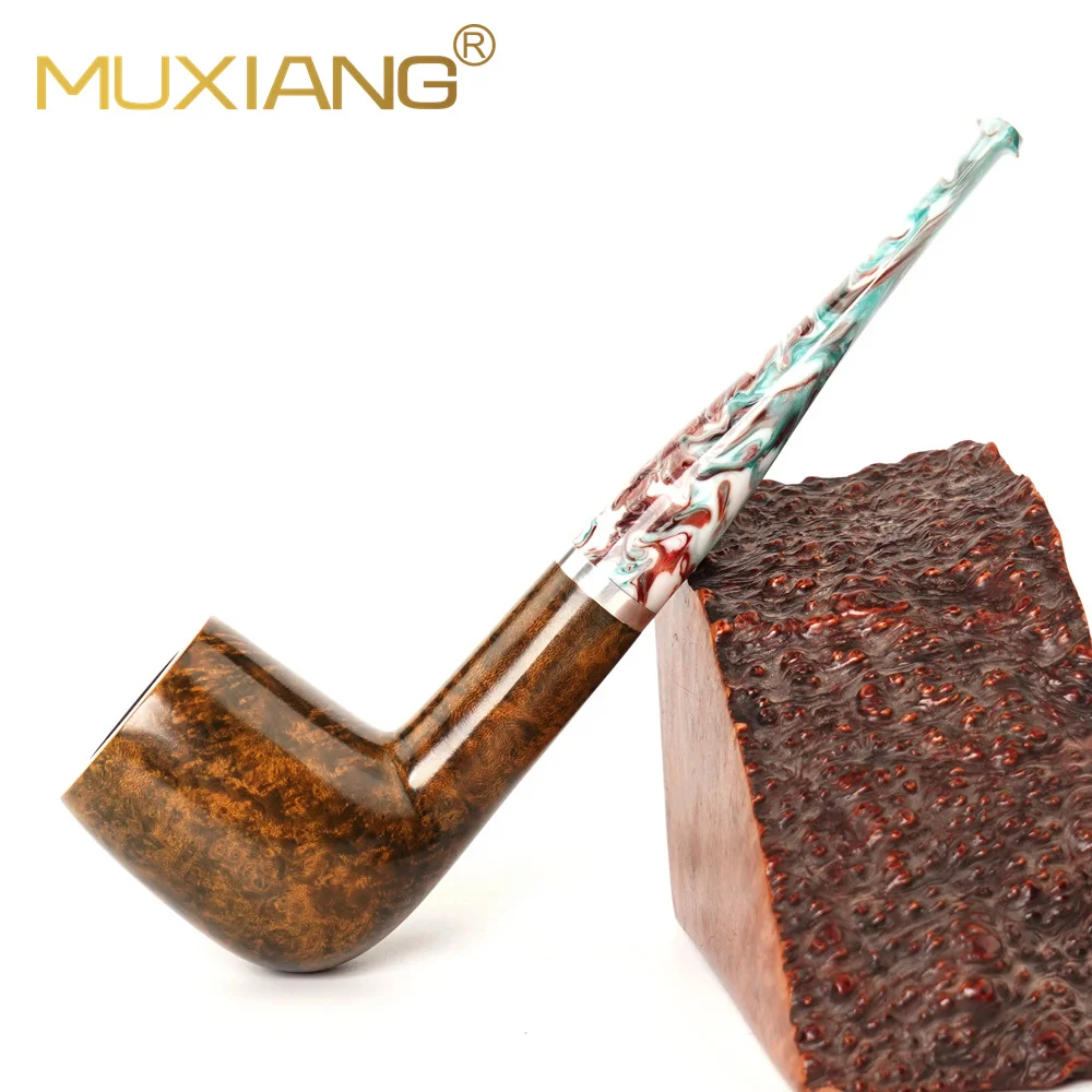 Straight-handle-long-tobacco-pipe-briar-wood-handmade-pipe-colorful ...