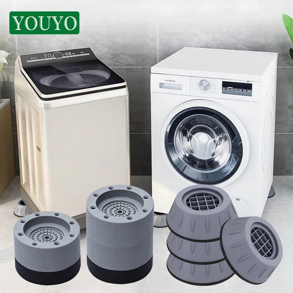 4Pcs Universal Washing Machine Anti Vibration Pads Rubber Feet Legs Mat ...