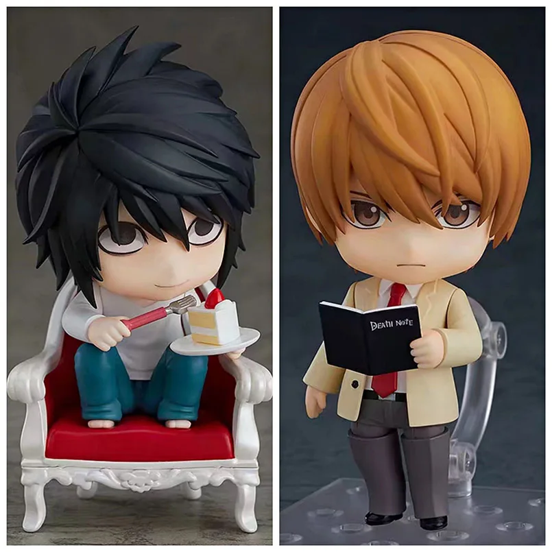 10cm Q Version Anime Death Note Figure Yagami Light L Lawliet Pvc ...