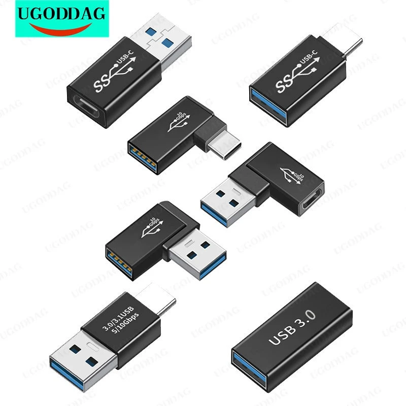 Adaptateur OTG USB 3.1 Type C femelle vers USB 3.0 mâle, convertisseur 10Gbps Type C vers USB 3. ...