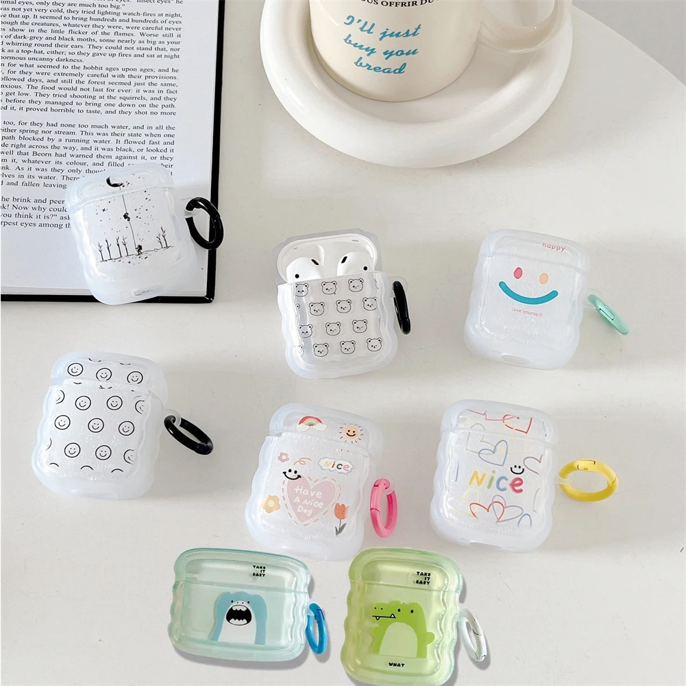 Cute Cartoon Wave Lovers Cover For Apple Airpods Pro 2nd Fashion Smile ...