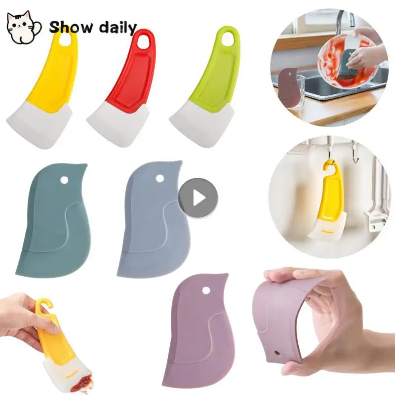 1Pcs-Silicone-Kitchen-Scraper-Cleaning-Spatula-For-Food-Residue-Stains ...