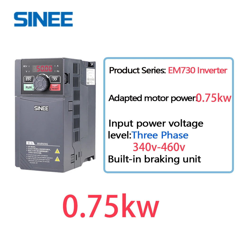 VfD inverter 0.75kw 380V frequency inverter 340V 460V output frequency ...