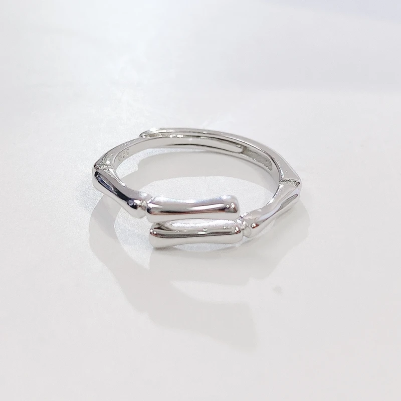 Simple-Bamboo-Joint-Rings-For-Women-Classic-925-Sterling-Silver-Ring ...