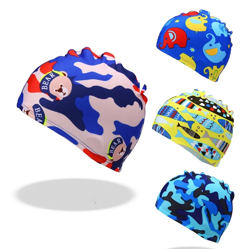 Children-Cartoon-Swimming-Caps-Animal-Dinosaur-Print-Boys-Girls ...