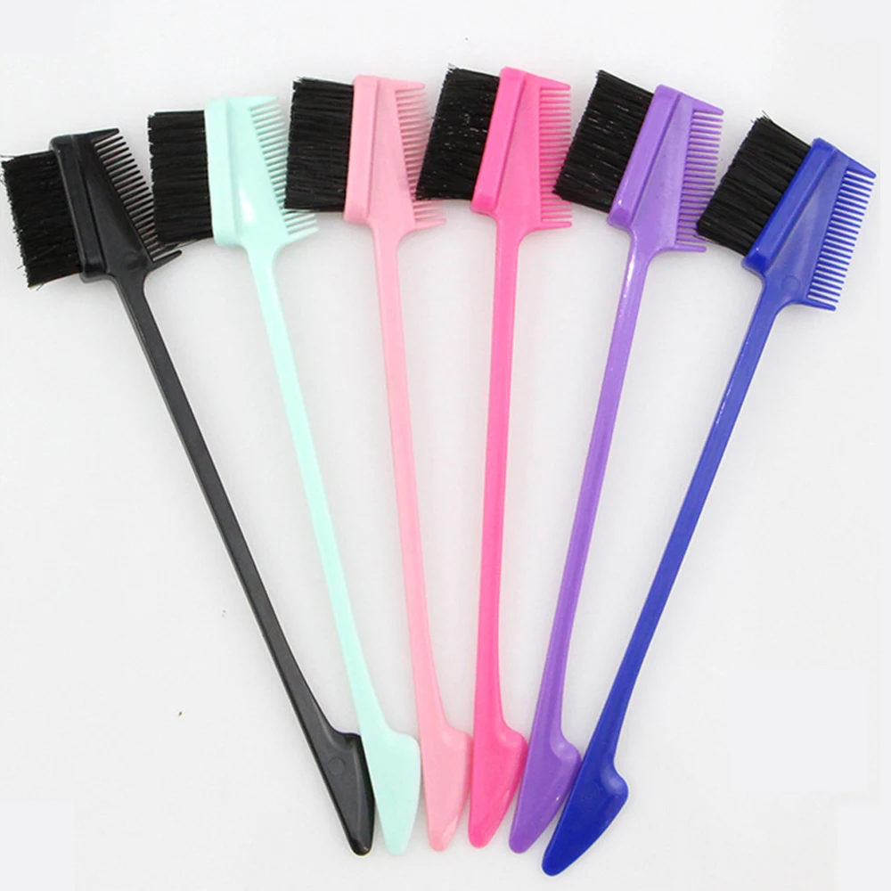 5Pcs Random Color Edge Brush Comb Vendor Double Sided 3 in 1 Edge ...