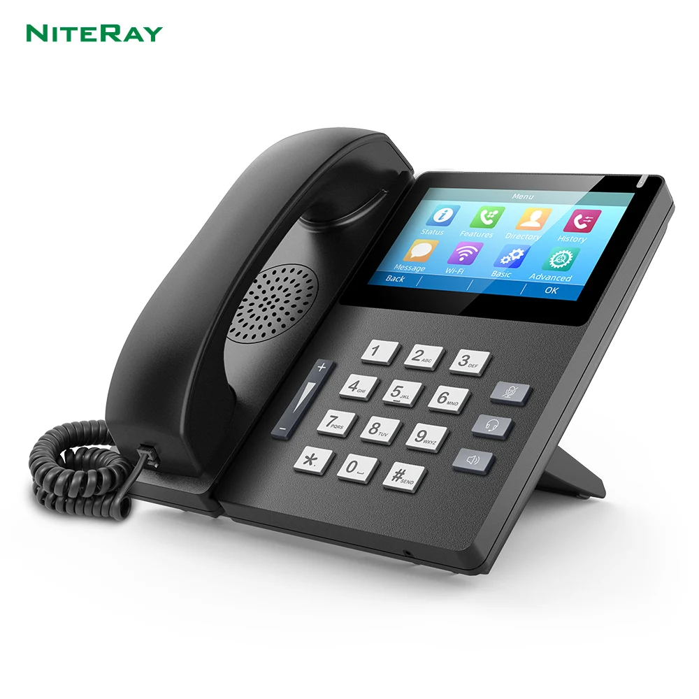 Fixed Touch Screen Video Call SIP Telephone With Wifi For Home Business ...