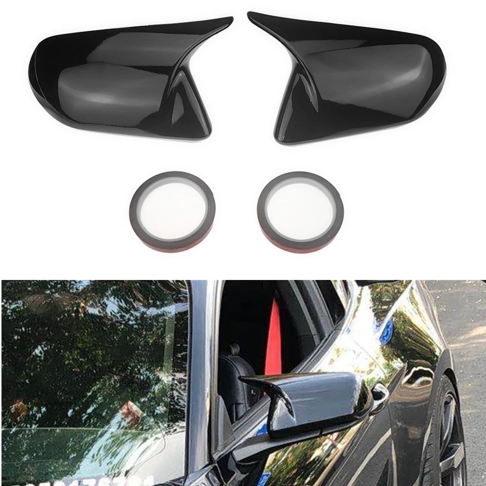 2-Pieces-Rearview-Mirror-Cover-Door-Side-Car-Exterior-Rear-View-Cap ...