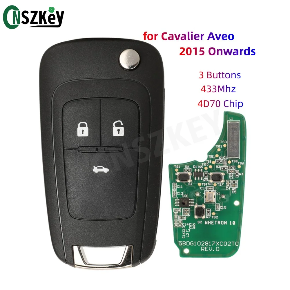 CNSZKEY-OEM-Remote-Key-Fob-3-Buttons-433Mhz-4D70-Chip-For-Chevrolet ...