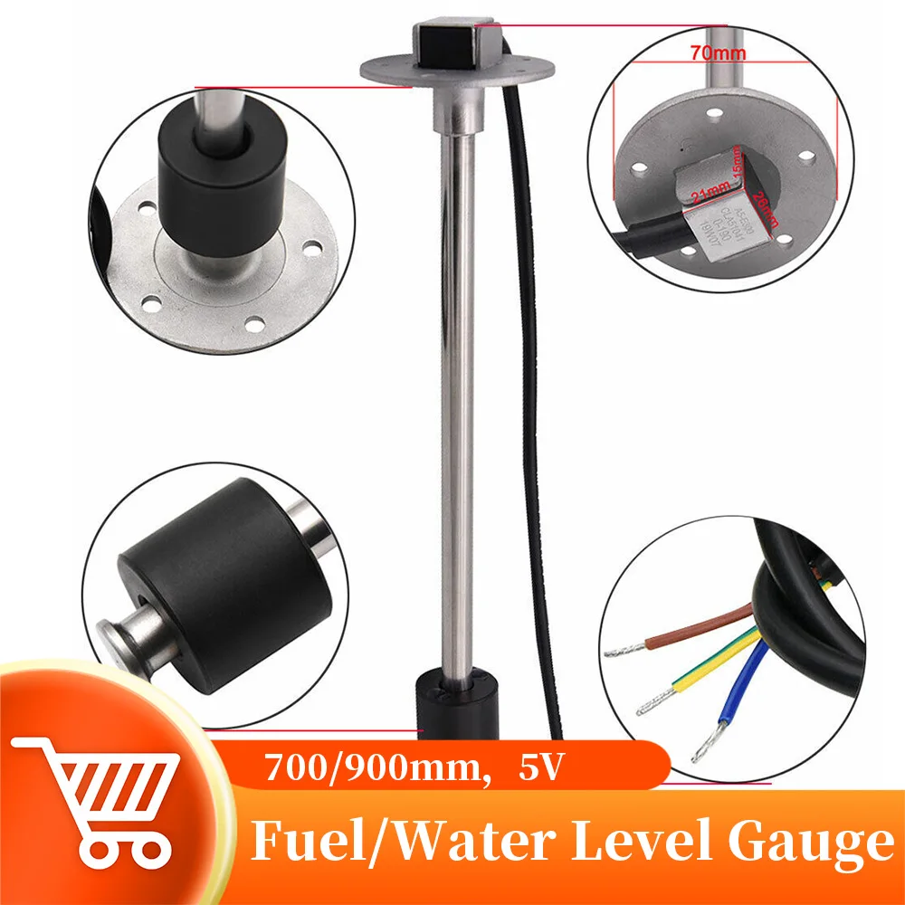 750mm-900MM-Water-Fuel-Level-Gauge-Sensor-5V-Signal-Marine-Boat-Yacht ...