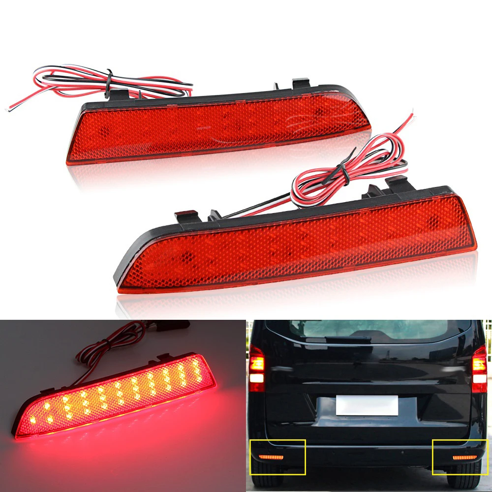 2Pcs OEM# 4478260140 LED Rear Bumper Reflector Light For Mercedes-Benz ...