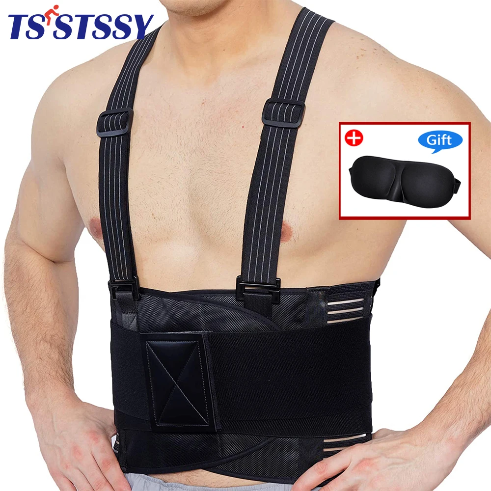 Adjustable-Work-Lumbar-Back-Support-Belt-with-Detachable-Suspenders-for ...
