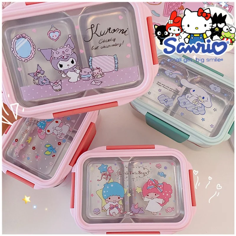 Sanrio-HelloKitty-Mymelody-Lunch-Box-Kuromi-Purin-Cartoon-acciaio ...