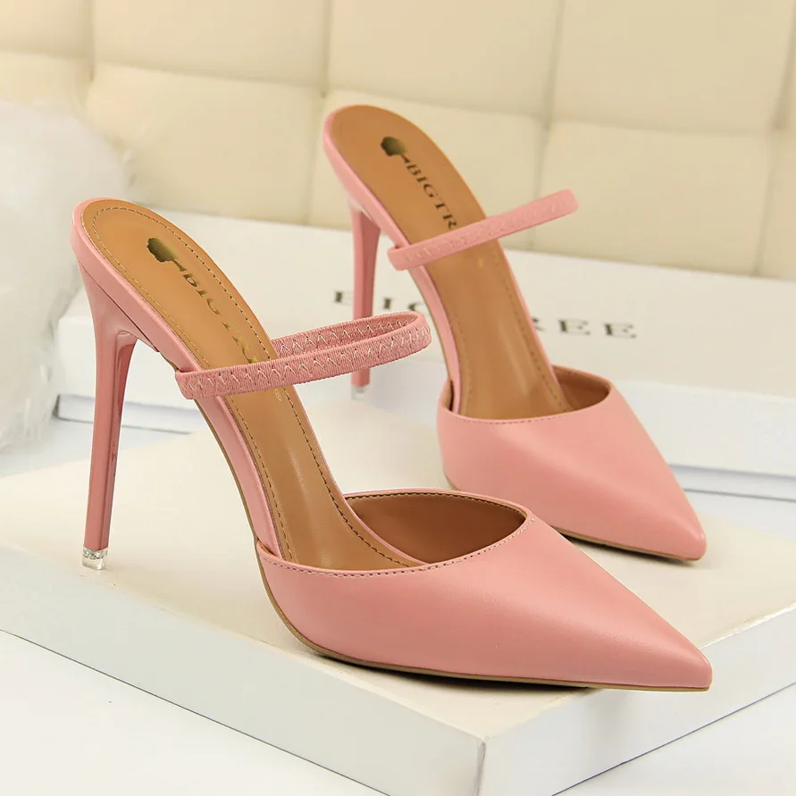 Summer-Women-10-5cm-High-Heels-Fashion-Slingbacks-Mules-Two-Ways-Wear ...