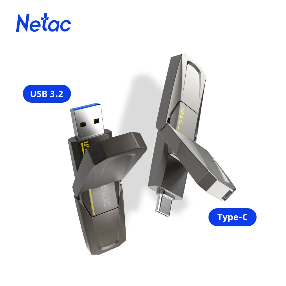Netac-128gb-256gb-USB-3-2-Gen2-Flash-Drive-US5-Encrypted-USB-Disk-Type ...