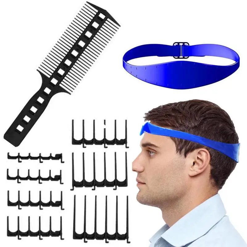 Men-Hair-Trimming-Template-Curved-Silicone-Hair-Line-Up-Tool-Buzz-Fade ...