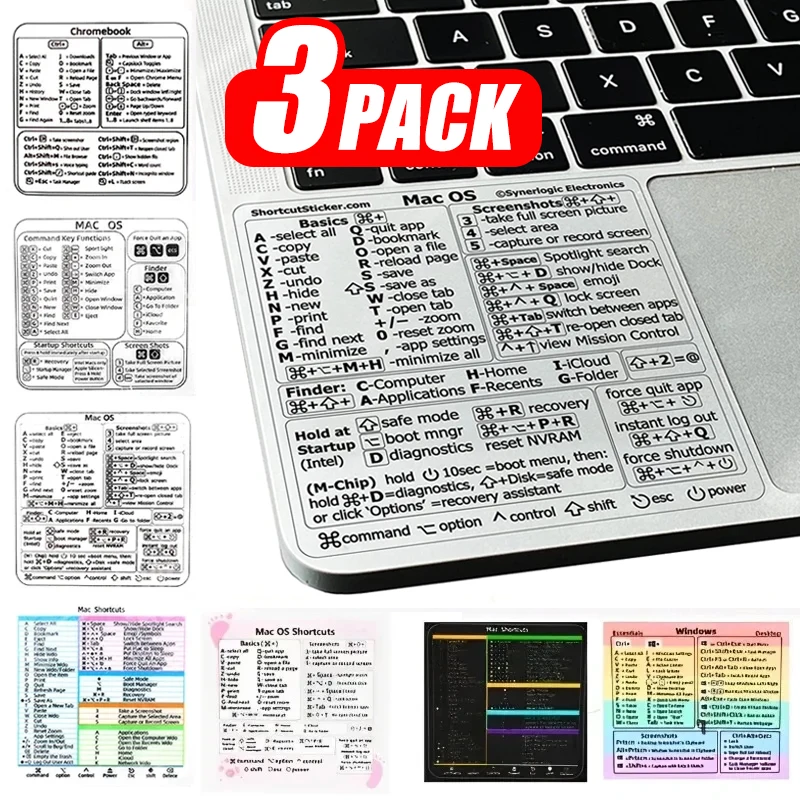 Shortcuts Sticker for Mac OS System Shortcut Key Sticker for 13-16 ...