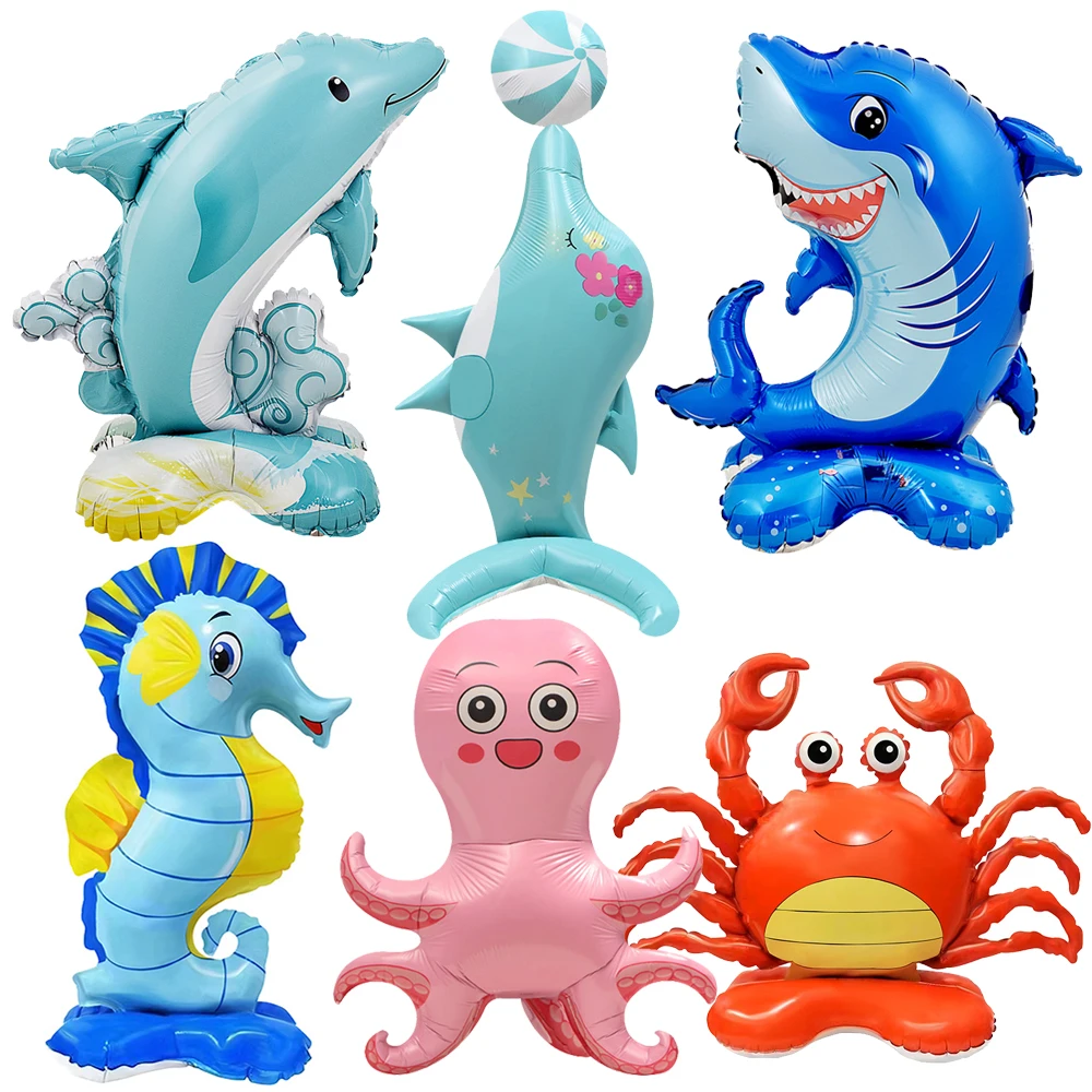 Inflatable-Sea-Animals-Balloons-Stanging-Shark-Fish-Dolphin-Octopus-Sea ...