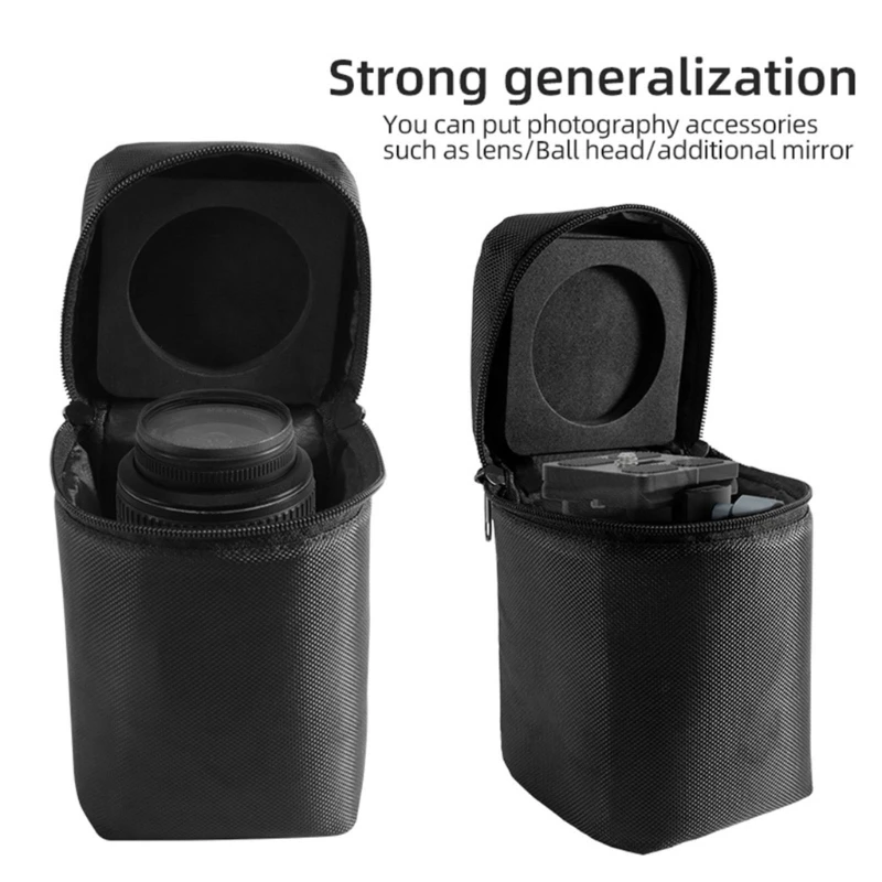 Camera Lens Pouch Storage Bag Shockproof Travel Carry Casing Protector ...