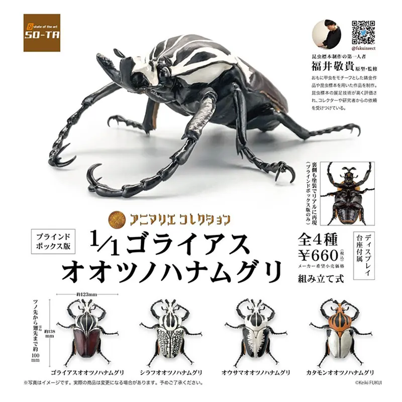 Japanese-Bandai-Genuine-Gacha-Scale-Model-King-Flower-Turtle-Beetle ...
