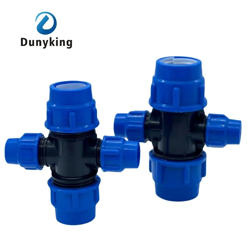 Plastic PE fittings quick Union Variable diameter four-way 20/25/32/40 ...