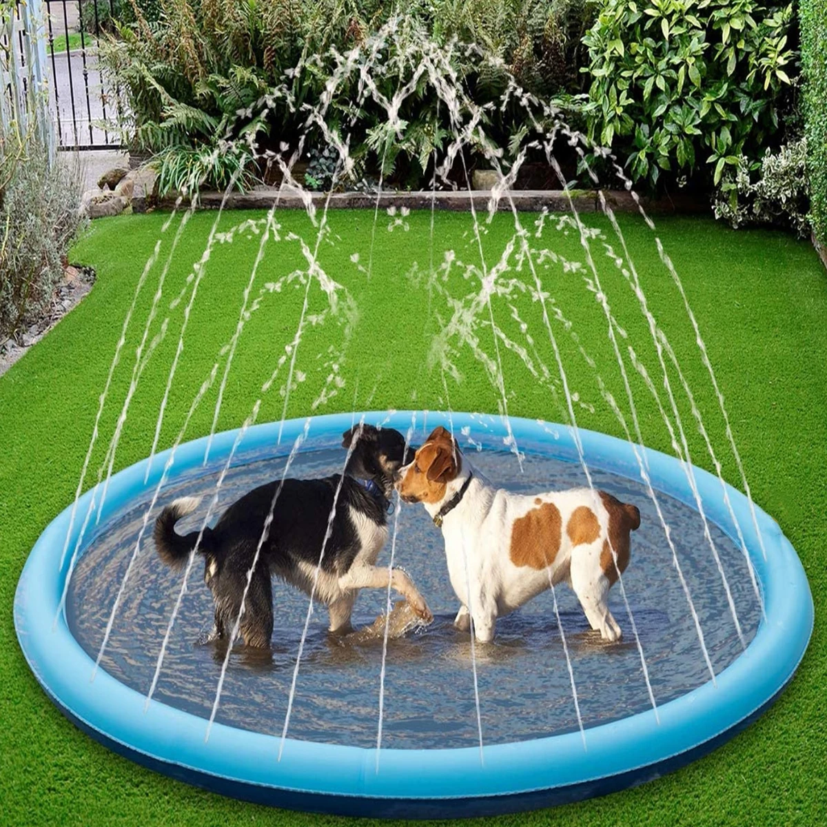 100/150/170cm Summer Pet Sprinkler Pad Cooling Mat Swimming Pool ...