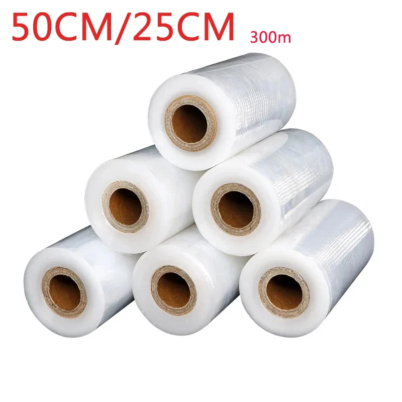 300M-50CM-New-PE-Clear-Winding-Stretch-Thin-Film-Anti-damage-Package ...