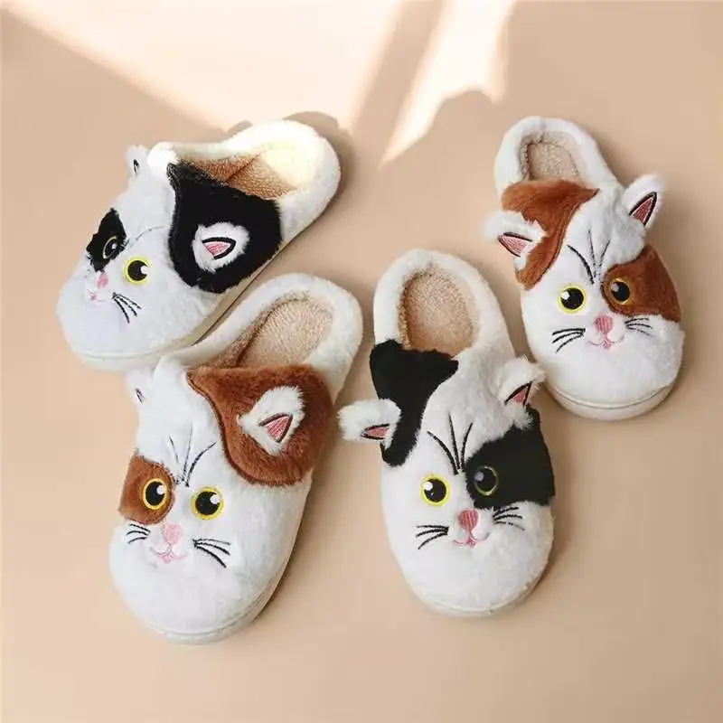 Fluffy Casual Slippers Women Home Casual Cartoon Designer Shoes Autumn ...