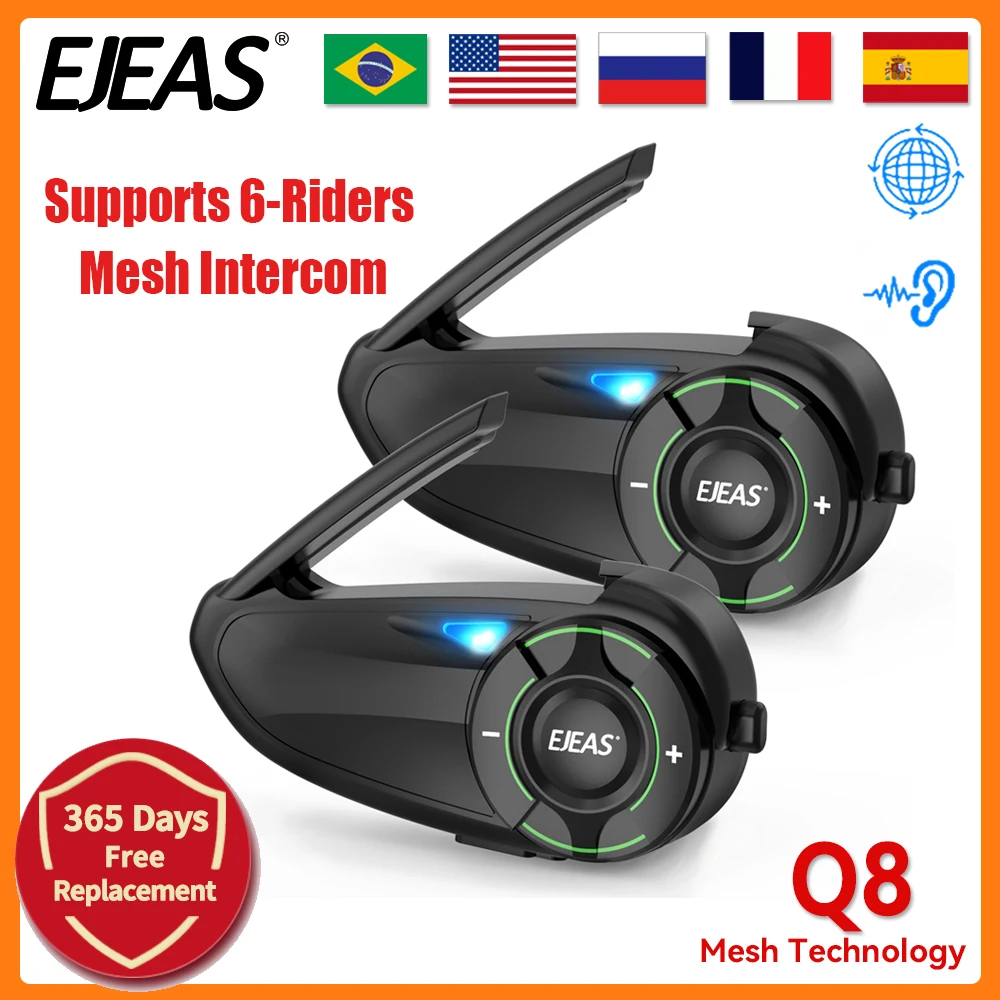 EJEAS-Q8-Motorcycle-Intercom-Interface-New-Mesh3-0-Technology-To ...
