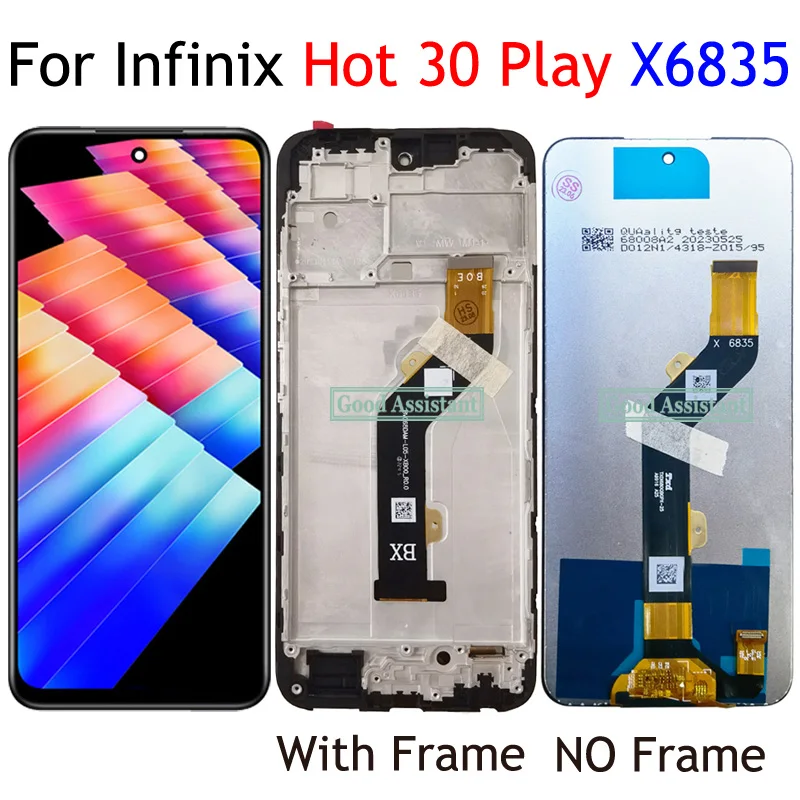 6-82-Inch-Black-For-Infinix-Hot-30-Play-X6835-Hot-30Play-NFC-X6835B-LCD ...