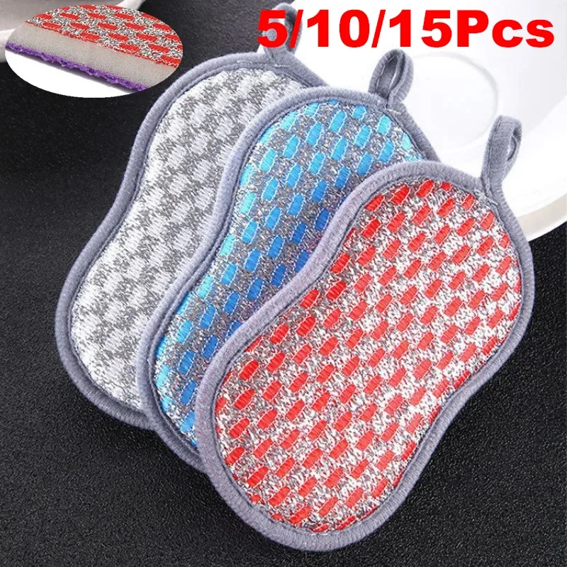 Double Side Dishwashing Sponge Dish Washing Brush Pan Pot Dish Clean ...