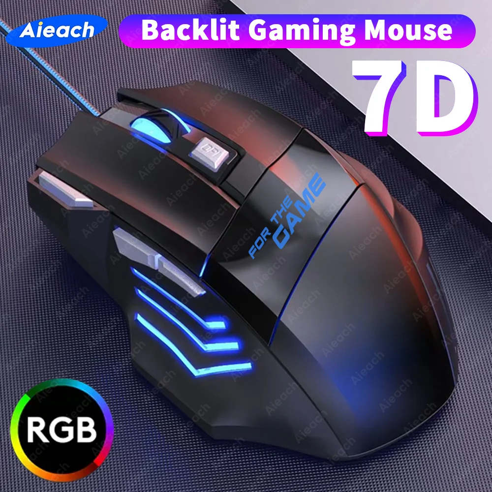 Esports-Gaming-Mouse-3200-DPI-7-Keys-Game-Mouse-RGB-Backlit-Ergonomic ...