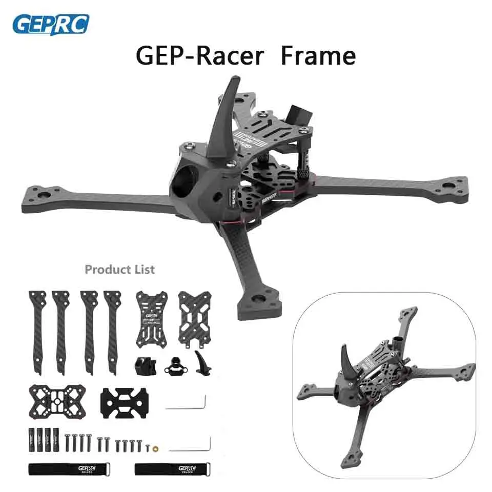 GEPRC GEP-Racer RACER FPV Frame Kit X Structure Design 5Inch 208MM ...