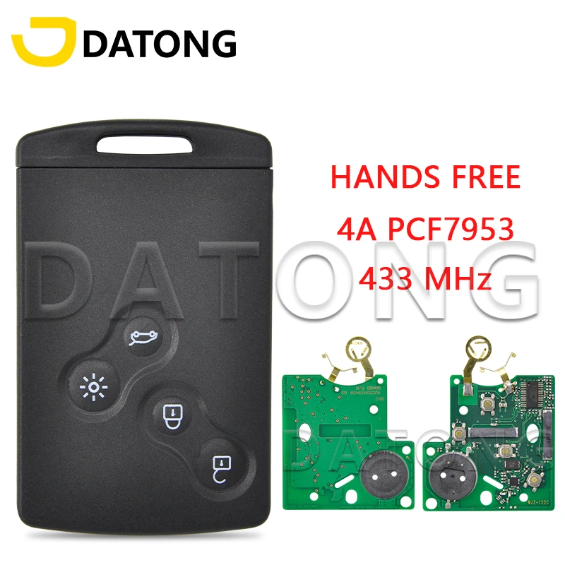 Datong World Car Remote Key For Renault Captur 2013-2017 Clio Iv 2009 ...