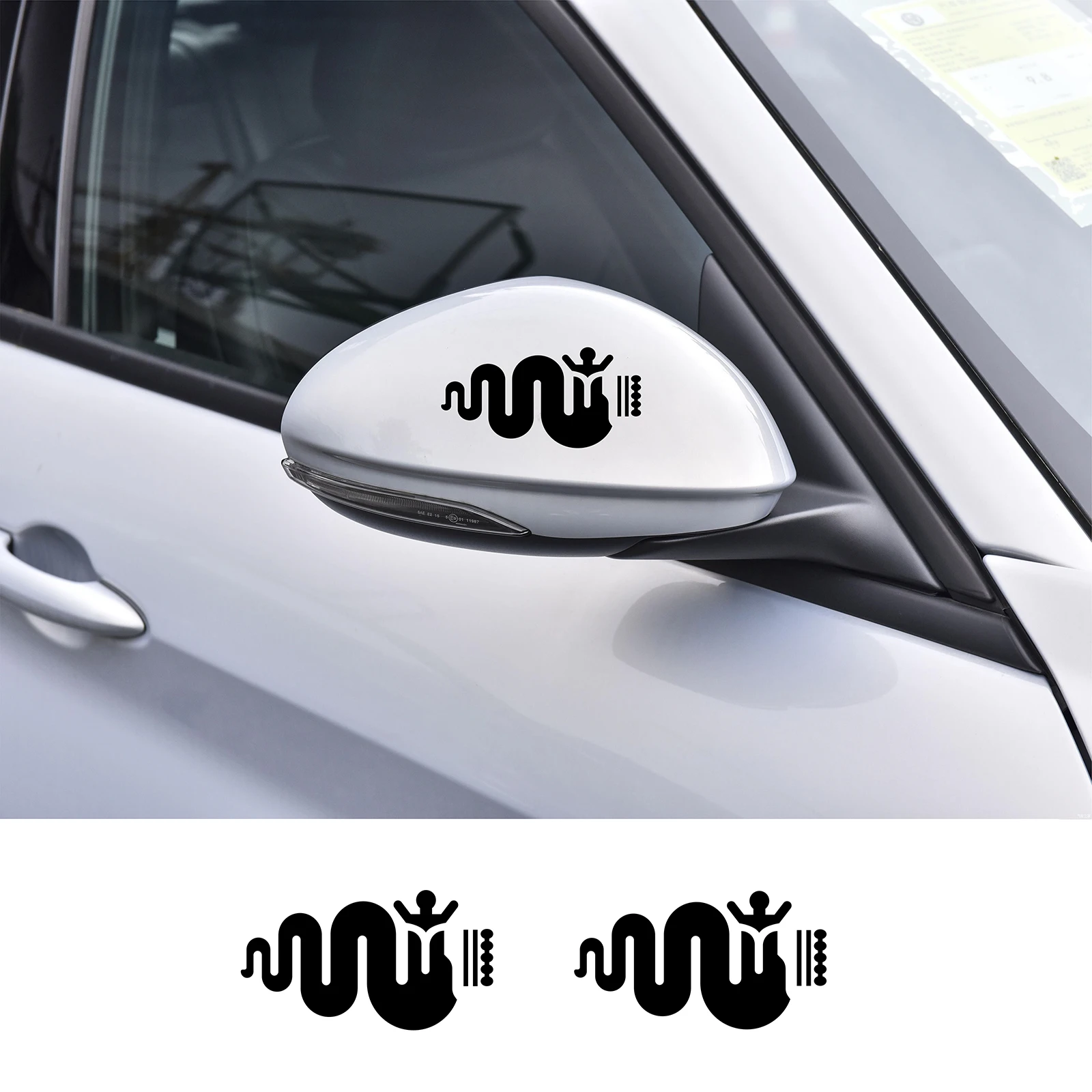 2pcs-Snake-Emblem-Totem-Car-Sticker-Rearview-Mirror-Creative-Decoration ...