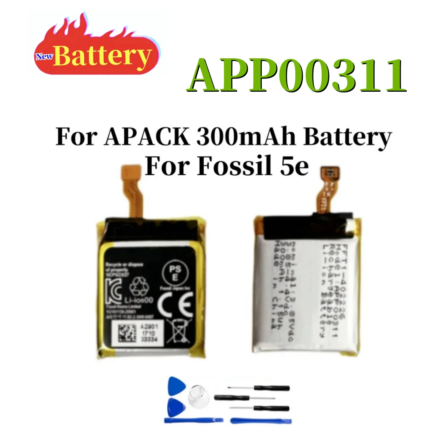 New High Quality Replacement APP00311 Battery For Fossil 5e For APACK ...