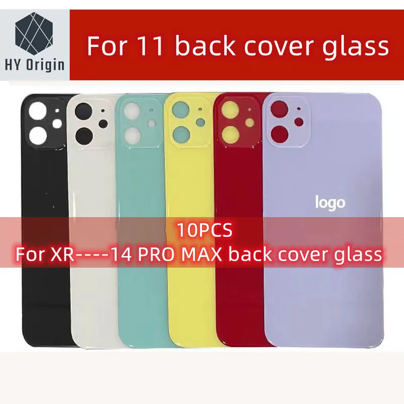 Lot De 10 Coques Arrière En Verre Pour Iphone, Pour Modèles X, Poly, Xs, Max, 11, Pro, 12, 14pro ...