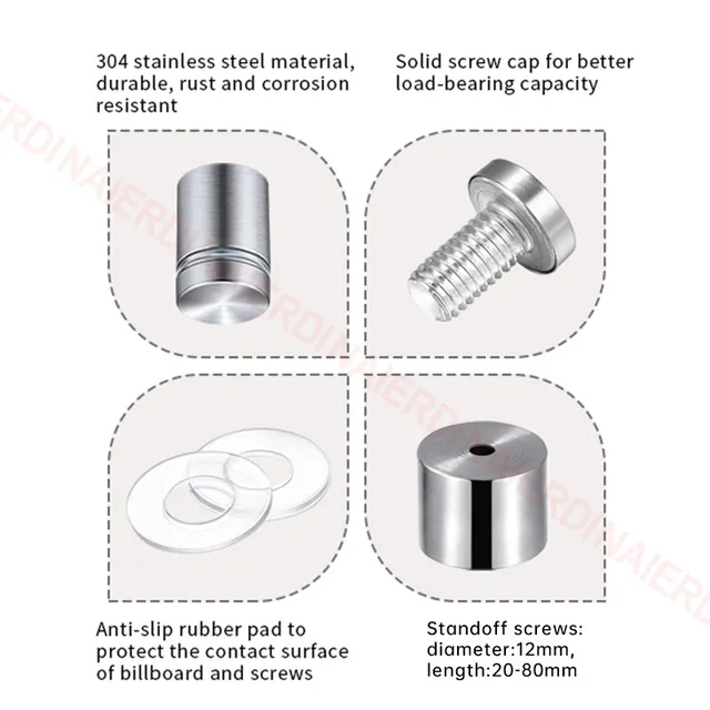 Standoff Screws Stainless Steel Wall Mount Standoff Screw Hardware For ...